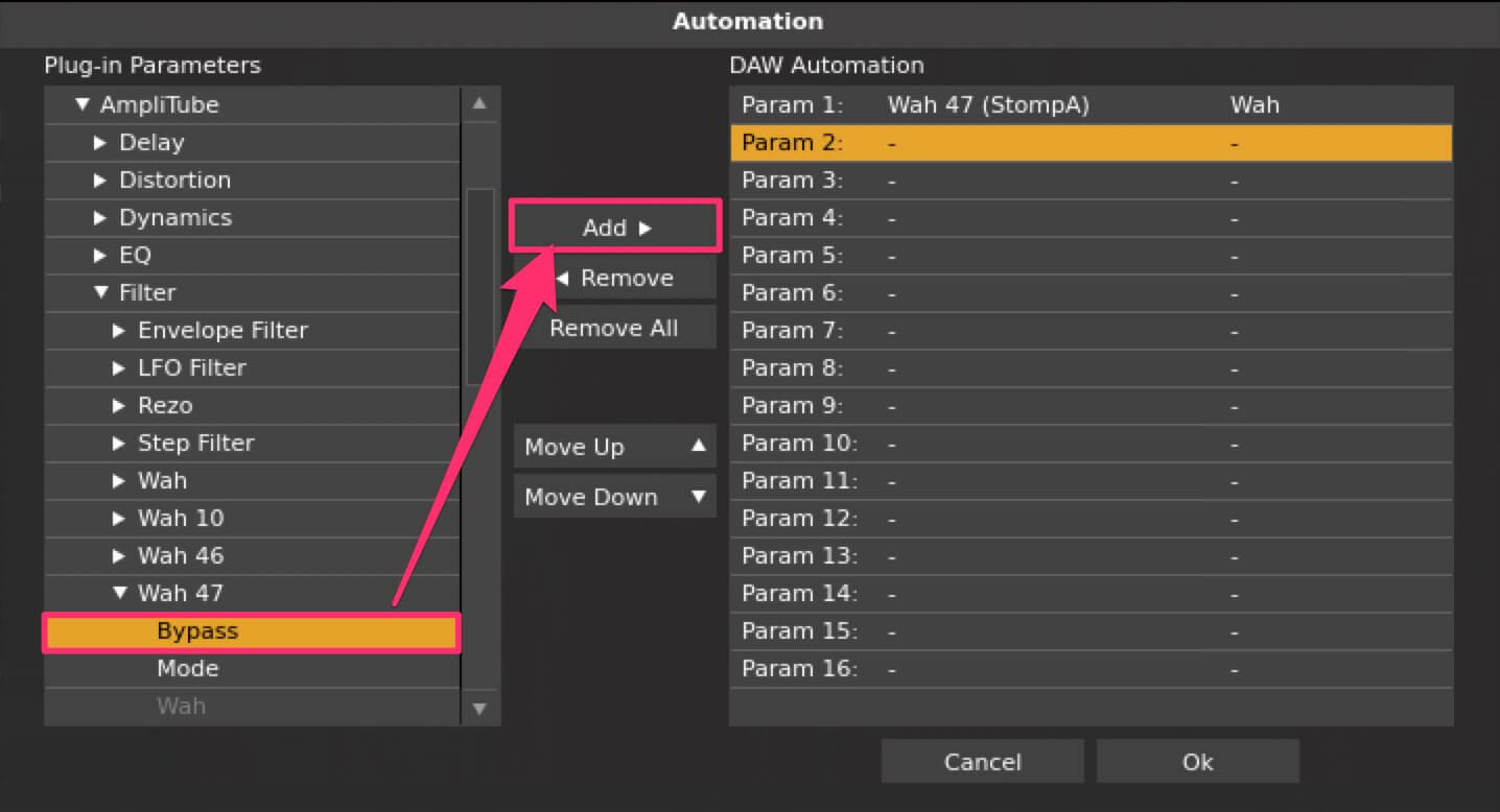 Amplitubeのオートメーション設定 | misoblog